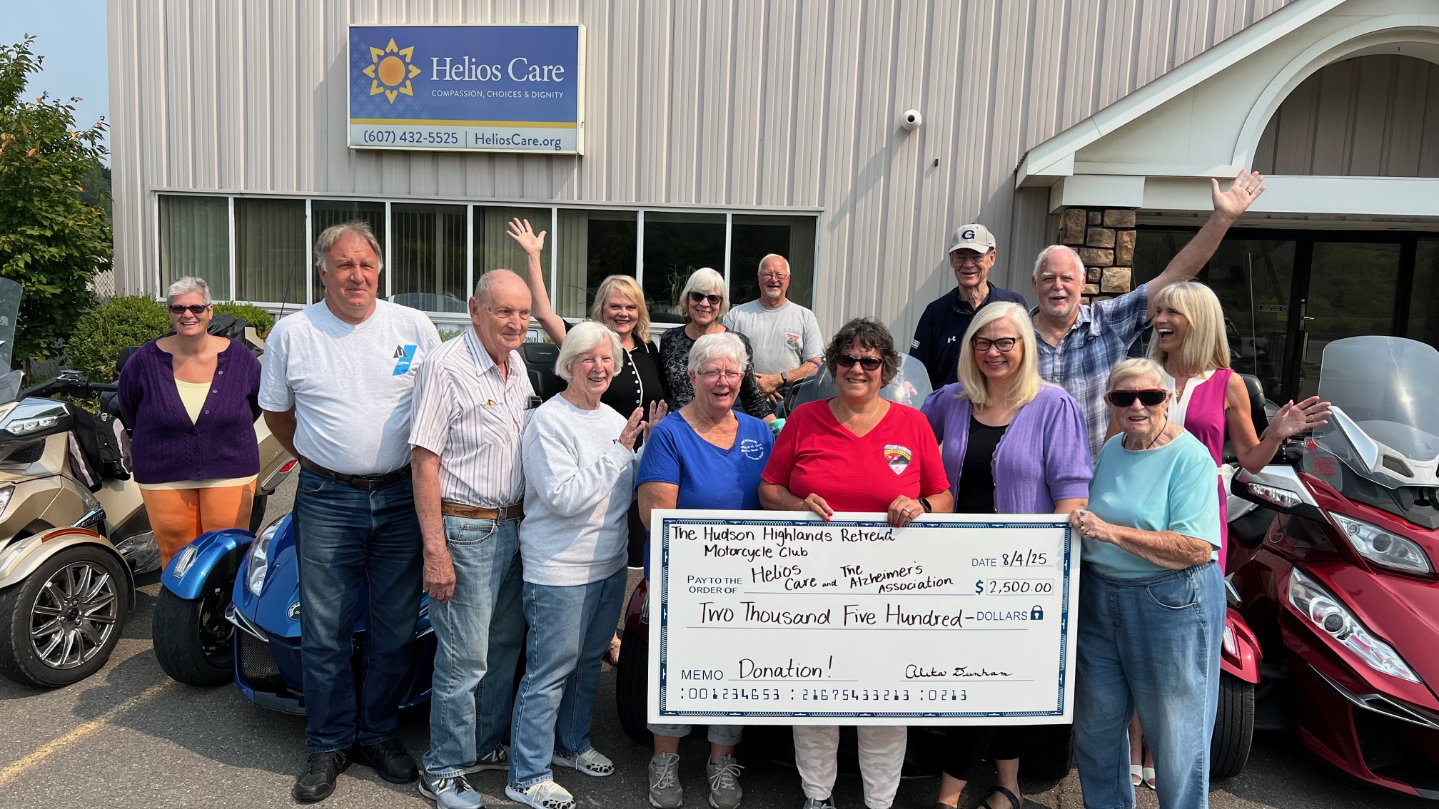 Hudson Highlands Club Makes Annual Gift - Helios Care